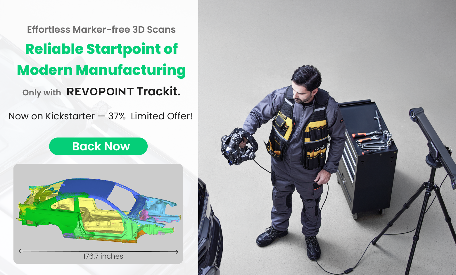 Revopoint Trackit: Reliable Large-scale 3D Scanning Without Massive Ov